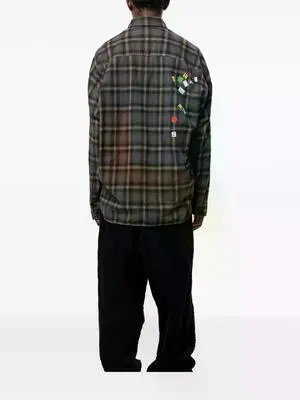Mihara Yasuhiro Price Sticker Printed Check Shirt