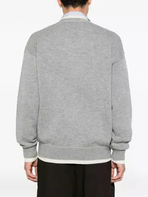 AMARANTO Layered-effect Knit Cardigan