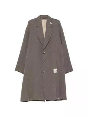Mihara Yasuhiro Shifted-shoulder Overcoat - Brown