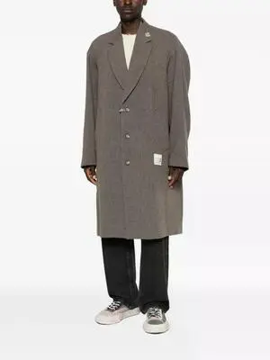Mihara Yasuhiro Shifted-shoulder Overcoat