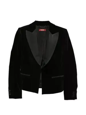 Max Mara Peaked-lapel Jacket - Black
