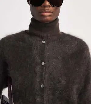 Almada Label Brushed Cashmere Cardigan