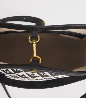 Harrods Coated Canvas Geometric Bucket Bag
