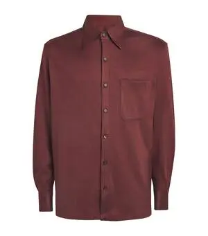 Isaia Silk Jersey Shirt - Red
