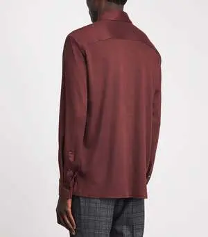 Isaia Silk Jersey Shirt - Red