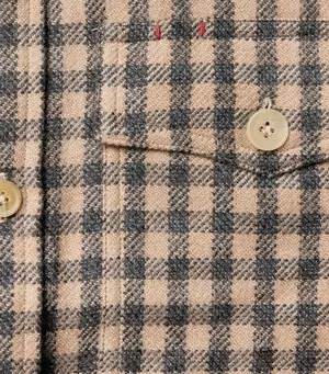 Isaia Cashmere Check Overshirt