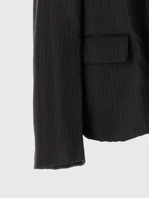 Dries Van Noten Striped Single-breasted Cropped Blazer With Notch Lapels