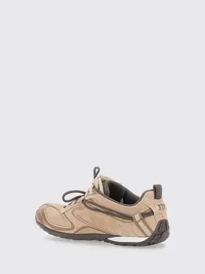 Balenciaga Radar Low-top Sneakers In Calfskin And Suede With Printed Logo