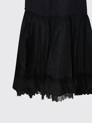 GANNI Taffeta Full Midi Skirt With Lace Inserts And High Waist