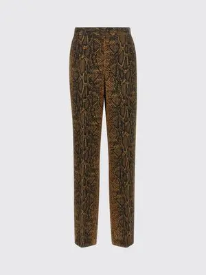 TWINSET High-waisted Skinny Trousers In Viscose With Python Print