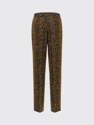 TWINSET High-waisted Skinny Trousers In Viscose With Python Print