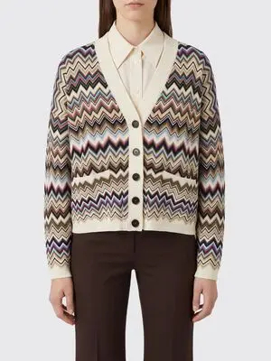Missoni Multi Zig Zag Wool Blend Cardigan