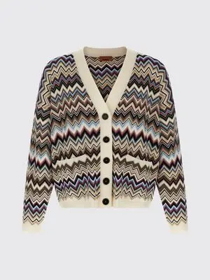 Missoni Multi Zig Zag Wool Blend Cardigan