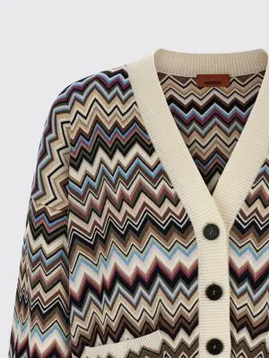 Missoni Multi Zig Zag Wool Blend Cardigan