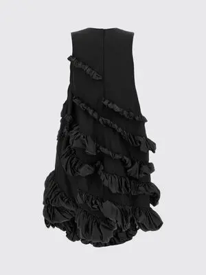 Comme Des Garçons A-line Crêpe Midi Dress With Ruffles And Off-the-shoulder Design