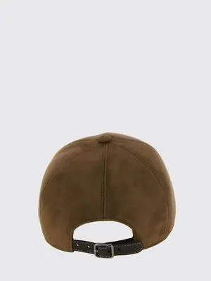 Brunello Cucinelli Suede Leather Baseball Cap With Monili