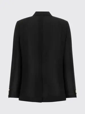Comme Des Garçons Slim Fit Single-breasted Crêpe Blazer With Classic Lapels