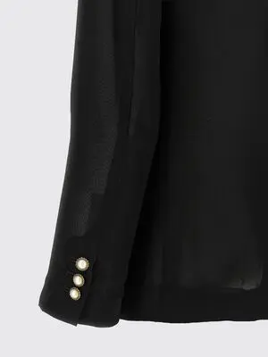 Comme Des Garçons Slim Fit Single-breasted Crêpe Blazer With Classic Lapels