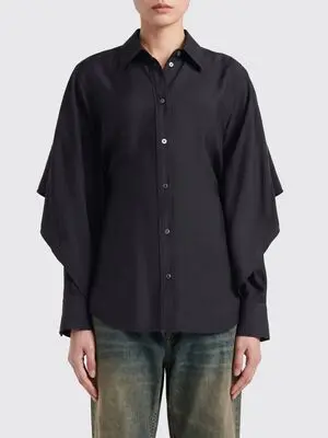 MAISON MARGIELA Relaxed Fit Viscose Shirt With Asymmetrical Hem