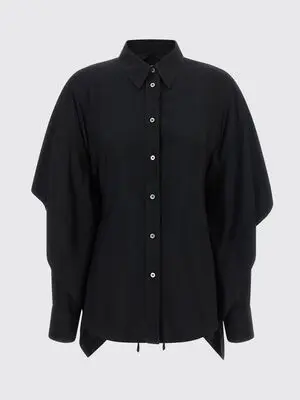 MAISON MARGIELA Relaxed Fit Viscose Shirt With Asymmetrical Hem