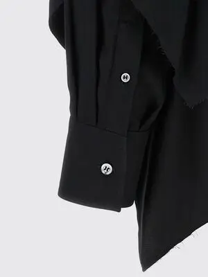 MAISON MARGIELA Relaxed Fit Viscose Shirt With Asymmetrical Hem