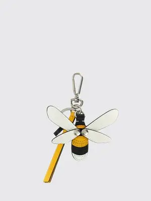 Mulberry Bumblebee Calfskin Leather Keychain With Snap Hook