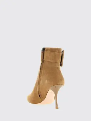 ROGER VIVIER Viv' In The City Suede Ankle Boots With Buckle