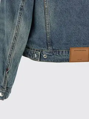 DENIM X ALEXANDER WANG Denim Jacket With Faux Fur Lining