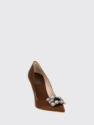 ROGER VIVIER Efflorescence Satin Pumps With Jewel Buckle And High Heel