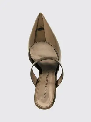 STUART WEITZMAN Power High Heel Stiletto Mules In Patent Leather