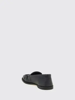John Lobb Grained Calf Leather Loafers With Rubber Sole