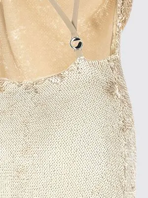Coperni Draped Sequined Crêpe Long Evening Gown