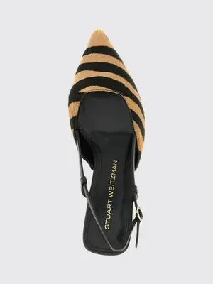 STUART WEITZMAN Vinnie Animal Print Pony Hair Spool Heel Slingback Pumps - Multicolor