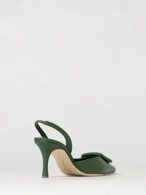 Manolo Blahnik Maysli Smooth Leather Mid-heel Slingback Pumps With Buckle