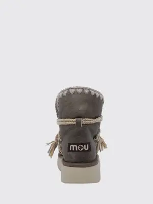 Mou Eskimo Bounce Suede Ankle Boots With Contrast Stitching