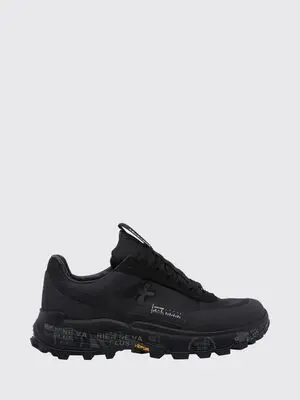 Premiata Devin Technical Fabric Sneakers With Serrated Vibram Sole - Black