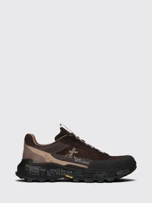 Premiata Devin Technical Fabric Sneakers With Serrated Vibram Sole - Brown