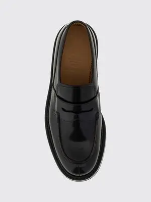 Church's Brushed Calfskin Penny Loafers With Saddle Strap And Raised Apron Toe