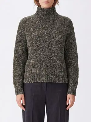 Agnona High-neck Ribbed-trim Sweater In Cashmere, Silk And Wool Blend