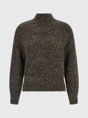 Agnona High-neck Ribbed-trim Sweater In Cashmere, Silk And Wool Blend