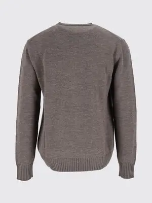 BALLANTYNE Crew-neck Merino Wool Sweater With Ribbed Trims - Brown