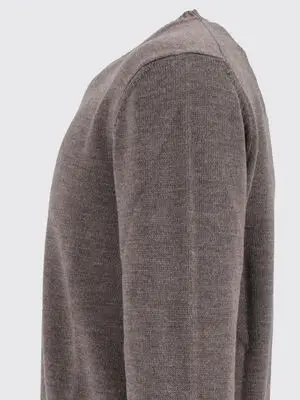 BALLANTYNE Crew-neck Merino Wool Sweater With Ribbed Trims - Brown