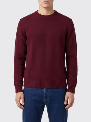 BALLANTYNE Crew-neck Merino Wool Sweater With Ribbed Trims - Red