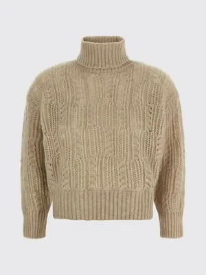 Agnona Long-sleeved Turtleneck Sweater In Cashmere And Silk Blend