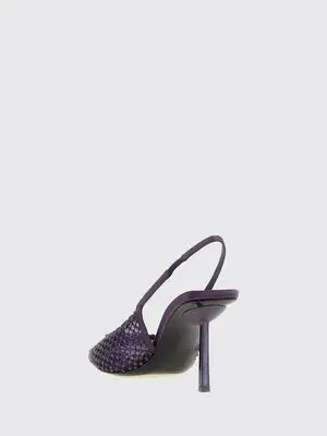 LE SILLA Gilda Crystal-embroidered Satin And Mesh Slingback Pumps