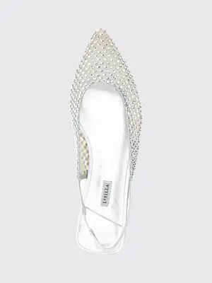 LE SILLA Gilda Crystal-embellished Nylon Mesh Slingback Ballet Flats