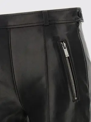 Balmain Mid-rise Smooth Lambskin Leather Skinny Pants