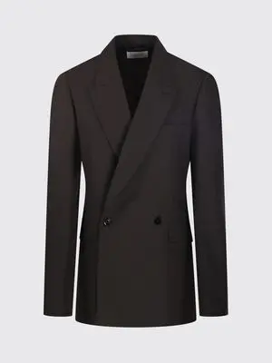 LEMAIRE Cropped Double-breasted Wool-blend Blazer With Classic Lapels