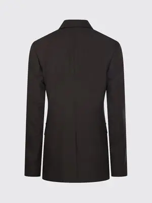 LEMAIRE Cropped Double-breasted Wool-blend Blazer With Classic Lapels