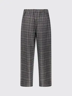 Max Mara Prince Of Wales Virgin Wool Wide-leg Pants